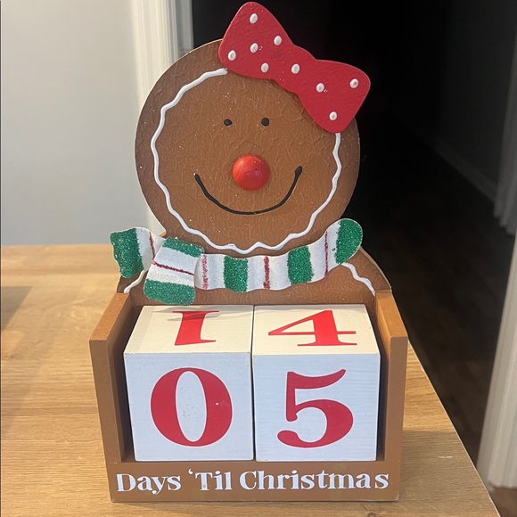 Holiday | Gingerbread Countdown Calendar With Red Bow | Poshmark